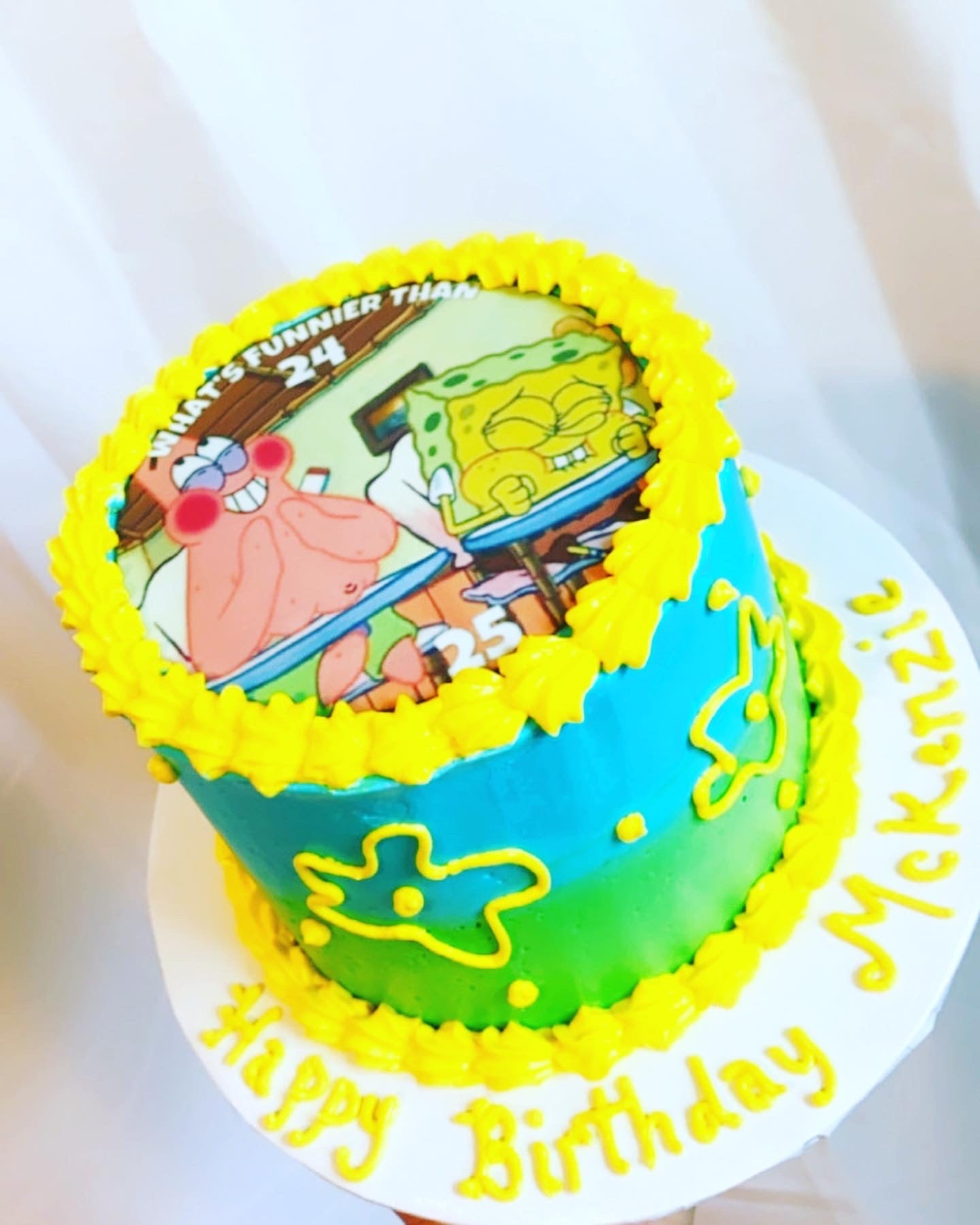 Spongebob cake “What's funnier than 24? 25" | Bell’s Cake House