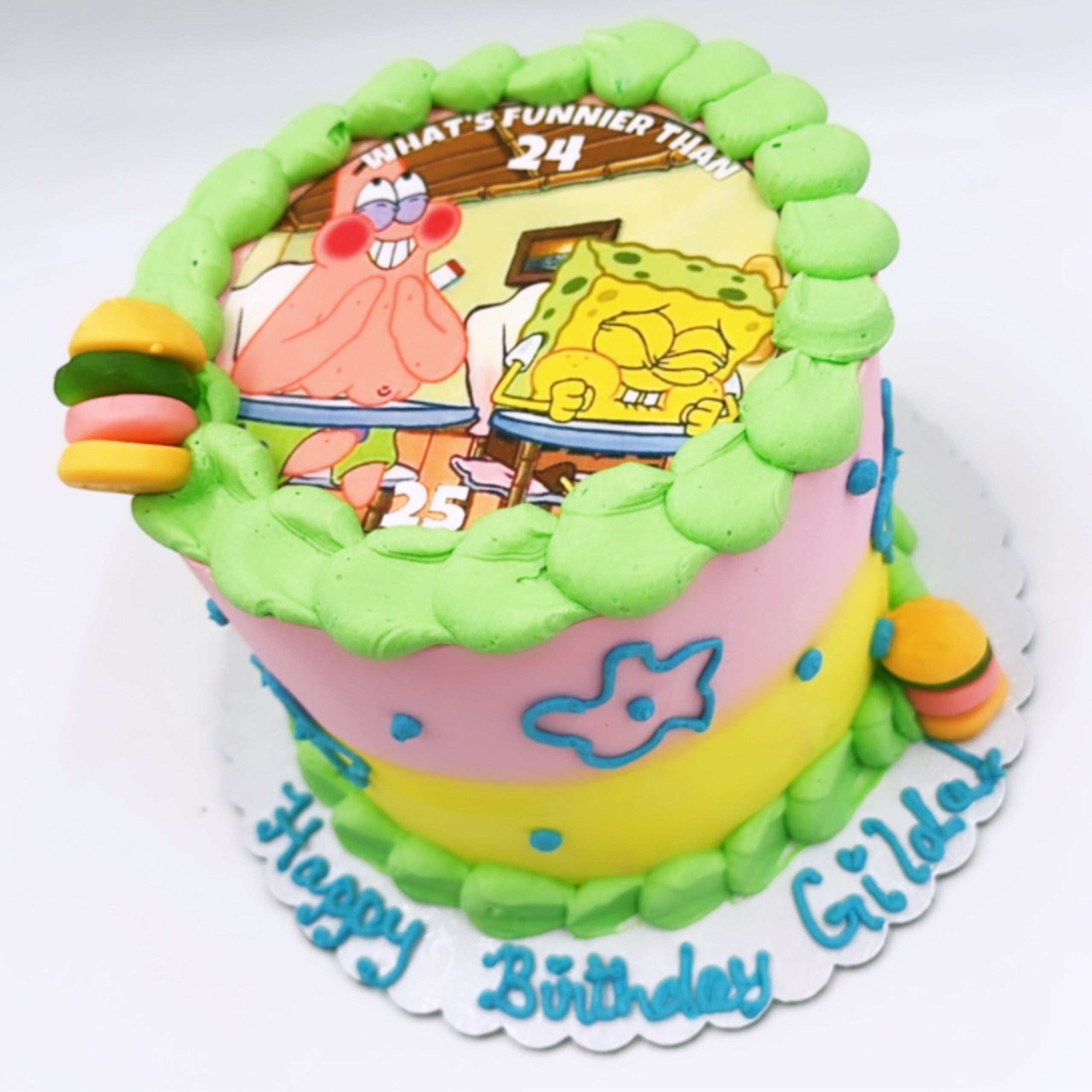 Spongebob cake “What's funnier than 24? 25" | Bell’s Cake House